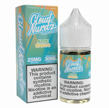 30ml Cloud Nurdz - Aloe Mango Iced Salt Nic eJuice - TriniStore.biz